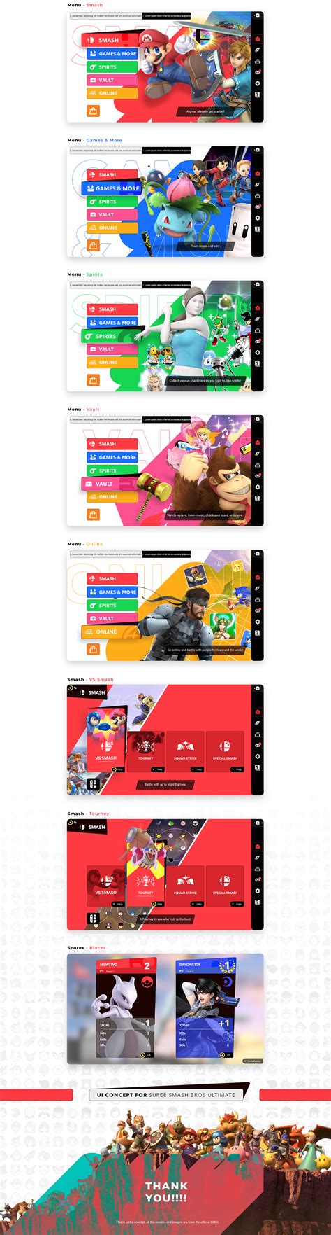 Ui Concept Super Smash Bros Ultimate On Behance