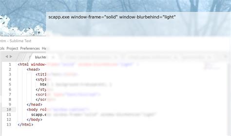 Topic Blur Behind Windows Sciter