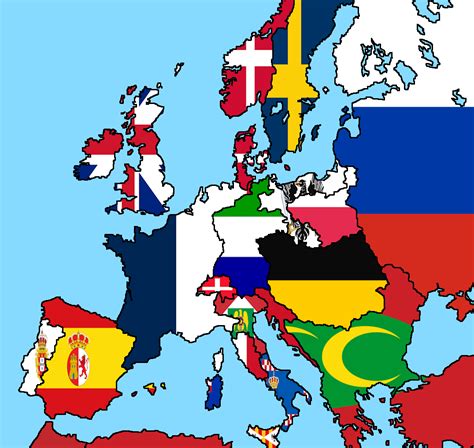 Flag Map Of Europe 1812 10 Napoleon War By Mrjonathan09 On Deviantart