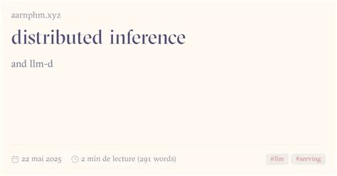 Distributed Inference