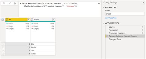 Removing Columns Named Column When Importing Excel Files With Power Query SQL Ryan