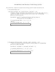 Lists Parallel Worksheet 1 Pdf CSC108H Winter 2018 Worksheet
