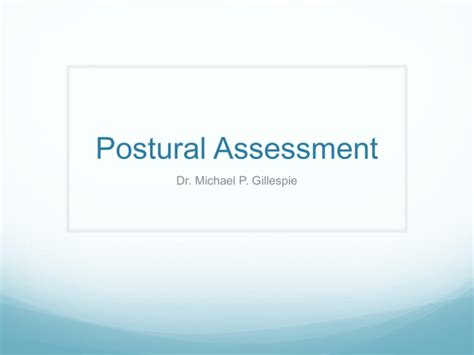 Postural Assessment