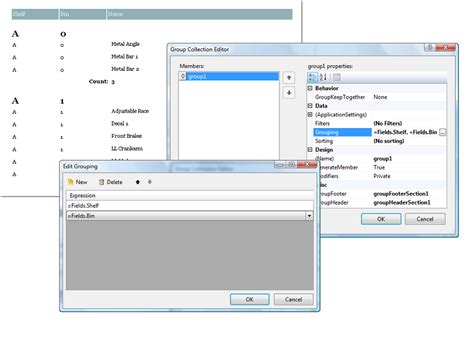 Edit Grouping Dialog At A Glance Telerik Reporting