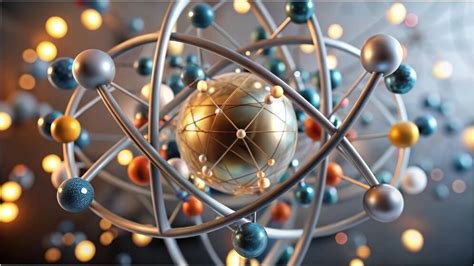 A Stylized 3d Model Of A Molecular Structure Rotating In Space With Glowing Atomic Bonds