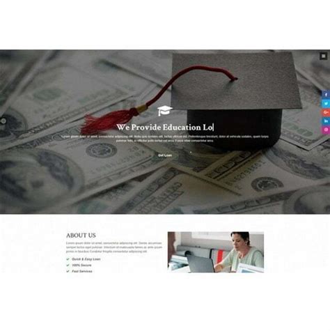 educational loan single page html template primeone estore