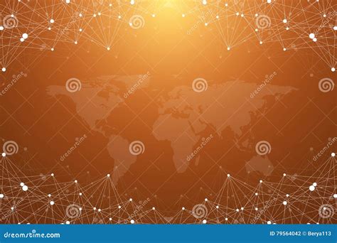 Big Data Complex Graphic Abstract Background Communication Perspective Backdrop With World Map