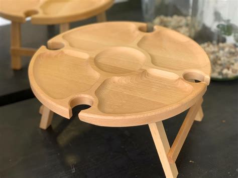 Винний столик менажниця деревяна підставка для кави 340 грн Посуд кухонне приладдя