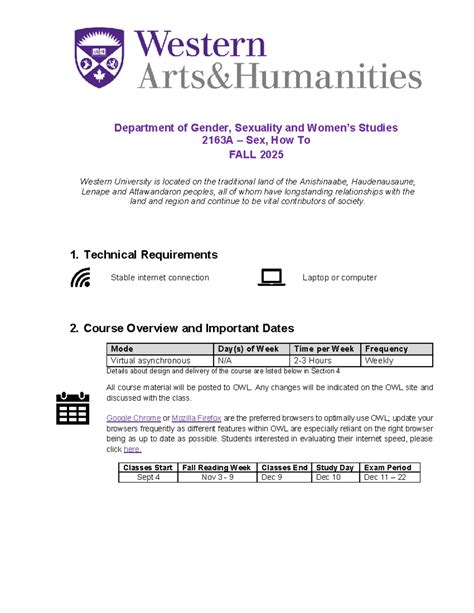 2163a Fall 2025 Syllabus For Sex Education Course At Western