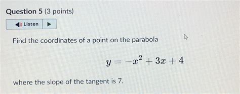 Solved Show All Steps In Detail Thank You Question 5 3 Points Listen Course Hero