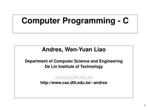ppt computer programming c powerpoint presentation free download