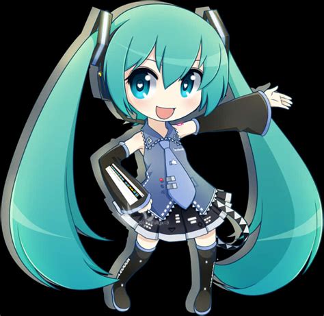 Download Chibi Hatsune Miku Illustration Wallpapers Com