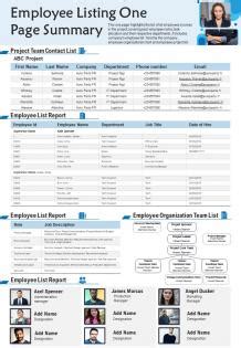 One Page Executive Summary PowerPoint Presentation And Slides SlideTeam