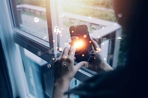 Premium Photo Businessmen Fingerprint Scanning And Biometric Authentication Processing Of