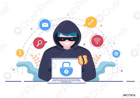 Hacker Using Computer Server To Activity Hacked Database Network