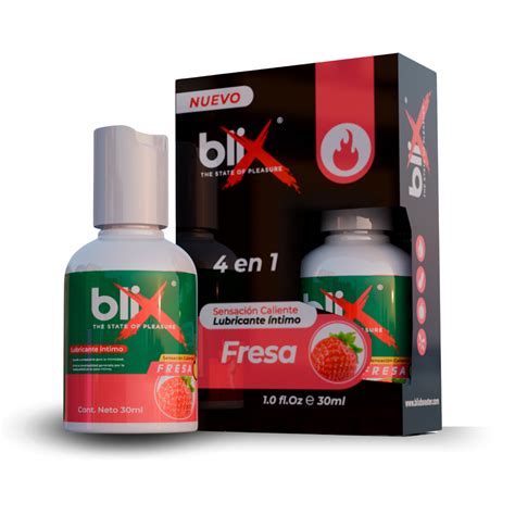 °lubricante Blix Sensación Caliente Sabor Fresa 30 Ml Sex Shop