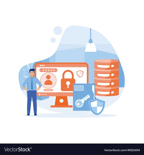 Computer Security Privacy Data Protection Vector Image