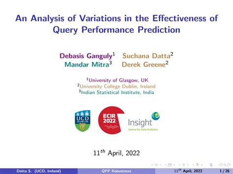 An Analysis Of Variations In The Effectiveness Of Query Performance