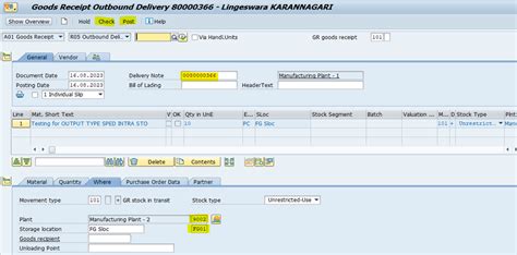 Intra Company STO Process Two Step Process In S SAP Community