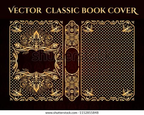 Vector Classical Book Cover Decorative Vintage Stock Vector Royalty