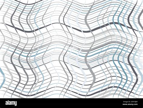 Grid Mesh Of Wavy Undulating Waving Billowy Lines Abstract Black And White Grayscale