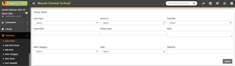 How To Issue Item Smart School School Management System By Qdocs