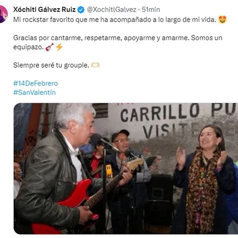 Xóchitl Gálvez dedica romántico mensaje a su esposo por Día del Amor y la Amistad Siempre seré