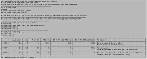 Troubleshoot Nexus 9000 Interface Crc Error With Script Cisco