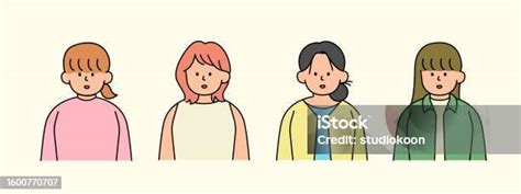 개요 아바타 프로필 세트 사무원 간단한 아이콘 스타일 캐릭터 디자인 벡터 일러스트레이션 Gui 위젯에 대한 스톡 벡터 아트 및 기타 이미지 Istock