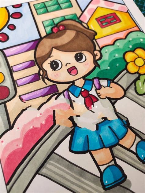 放学路上简笔画怎么画（精选14张） 简笔画图片大全