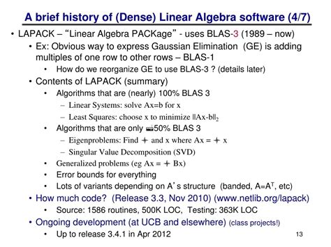 Ppt Cs Dense Linear Algebra History And Structure Parallel Matrix Multiplication