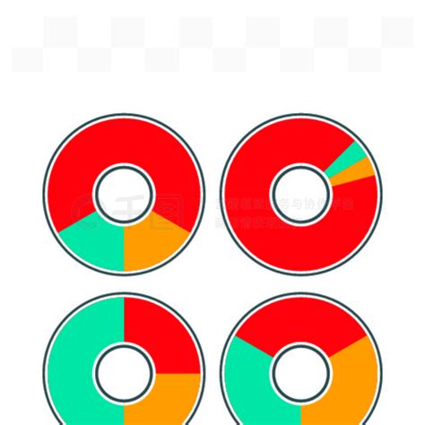 a免抠元素 饼图在白色背景上的平面样式中的中心图标上有一个孔饼图在中心图标上有一个洞 模板免费下载 eps格式 像素 编号 千图网