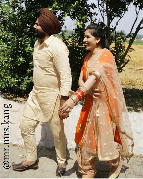 Pin By Prabh Singh On Sardar Sardarni Designer Dresses Indian Punjabi Couple Kurta Pajama