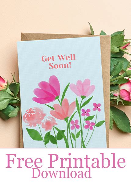 Get Well Soon Card Printable Free Download