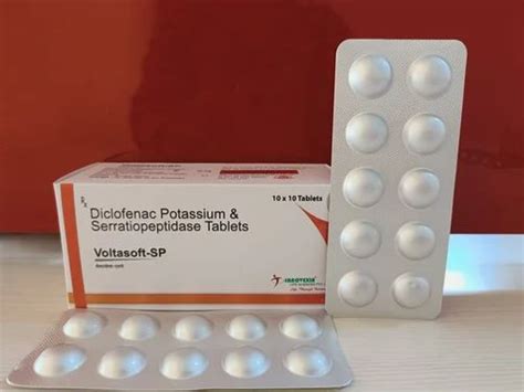 Voltasoft Sp Tab Diclofenac Potassium50mg Serratiopeptide10mg Packaging Type Box At Rs 100