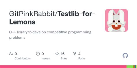 Testlib For Lemons Testlib H At Master · Gitpinkrabbit Testlib For Lemons · Github
