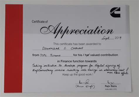 Digambar Chavan On Linkedin Token Of Appreciation From Your Management Always Helps You Keep