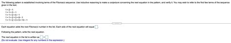Solved The Following Pattern Is Established Involving Terms Chegg