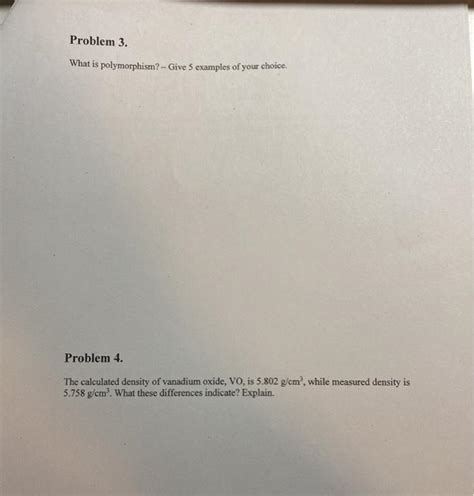 Solved Problem 3 What Is Polymorphism Give 5 Examples Of