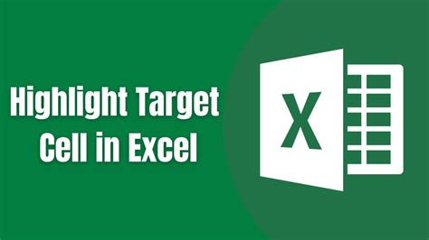 Highlight Target Cell In Excel Excel Exceltips Exceltricks Youtube