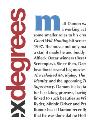 Sex Degrees Matt Damon