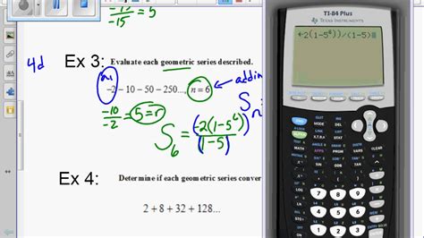Alg 2 Trig 10d Geometric Sequences And Series Youtube