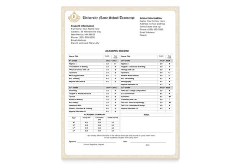 Get Custom Made College University Transcripts