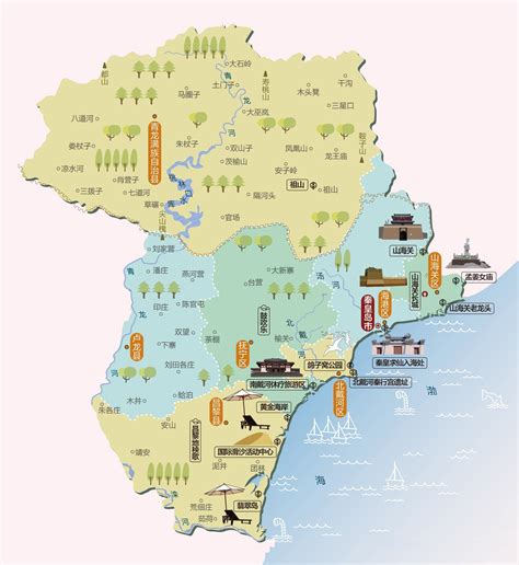 河北省秦皇岛市旅游地图高清版河北地图初高中地理网