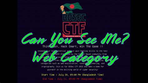 Bdsec 2023 Web Category Youtube