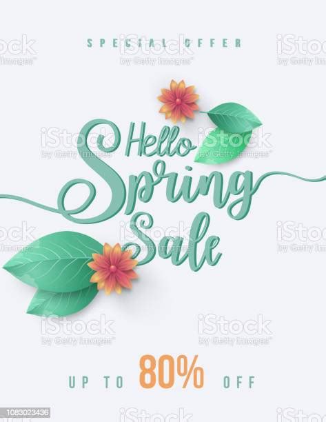 봄 녹색 잎과 화려한 배경 배너를 판매 당신의 인사말 카드 전단지 웹 배너 초대장 포스터 브로슈어 배너 달력 봄 판매에 대 한 벡터 디자인 개성 개념에 대한 스톡 벡터 아트