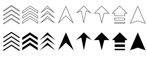 Swipe Up Icon Set Isolated On White Background Up Arrow Icon Vector Illustration Vector