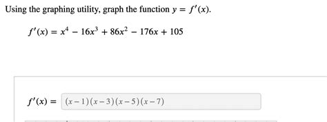 Solved Using The Graphing Utility Graph The Function Y