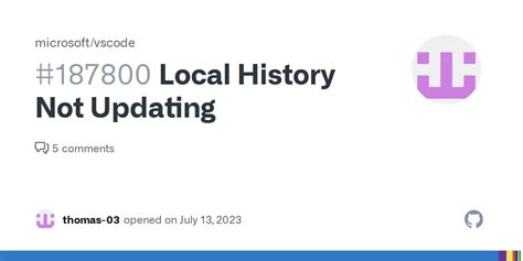 Local History Not Updating · Issue 187800 · Microsoftvscode · Github