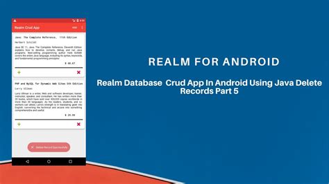 Realm Database Crud App In Android Delete Records Part 5 Youtube